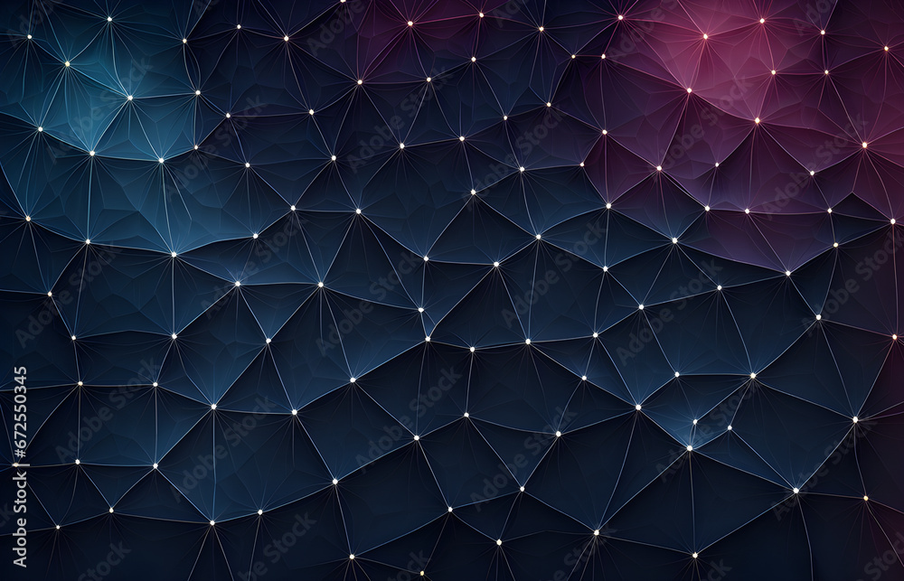 spider web. Abstract background with line and node connection neural ...