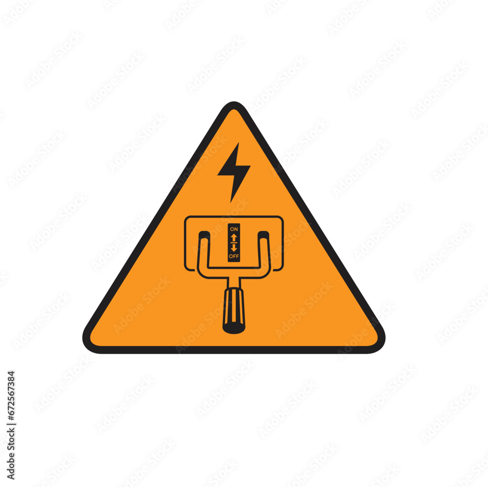 symbol or signage of circuit breaker, vector art. Stock Vector | Adobe ...