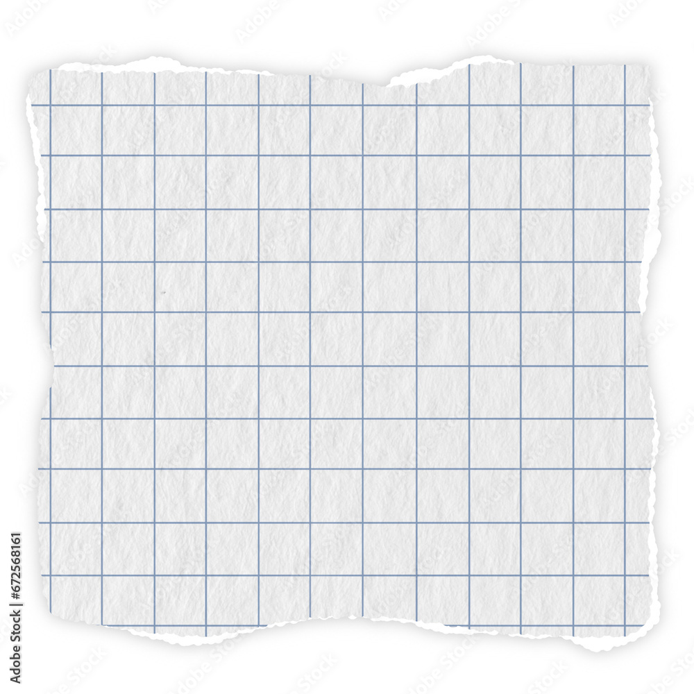 grid paper blue lines Graph ripped message torn paper edge sheet strip ...