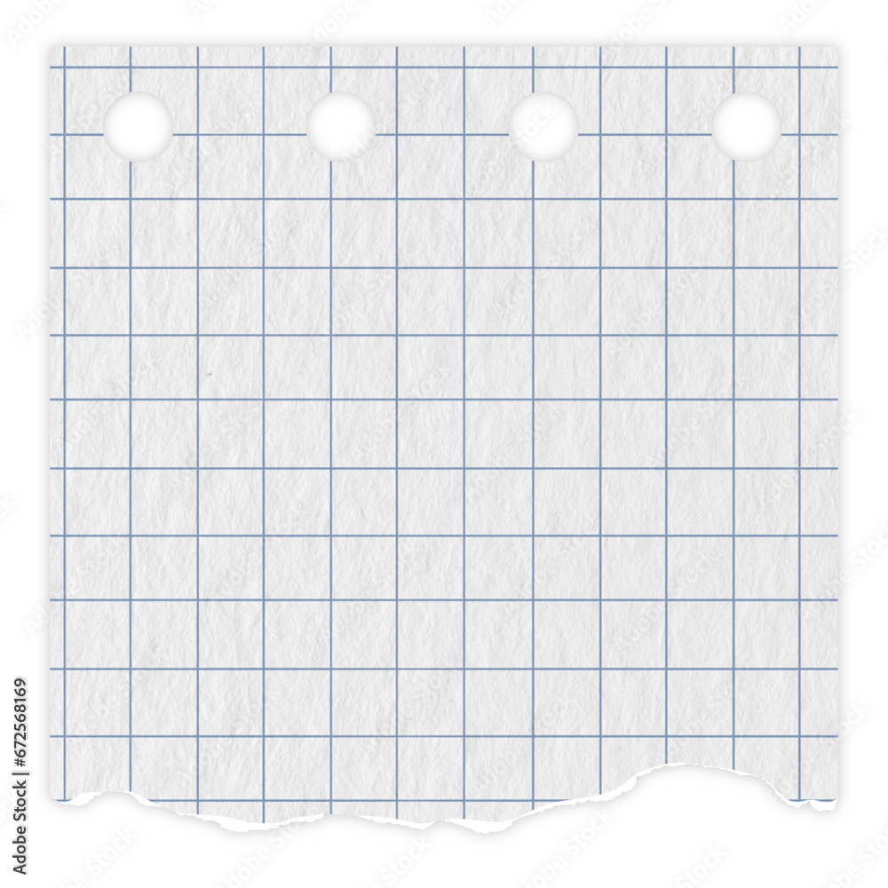 grid paper blue lines Graph ripped message torn paper edge sheet strip ...