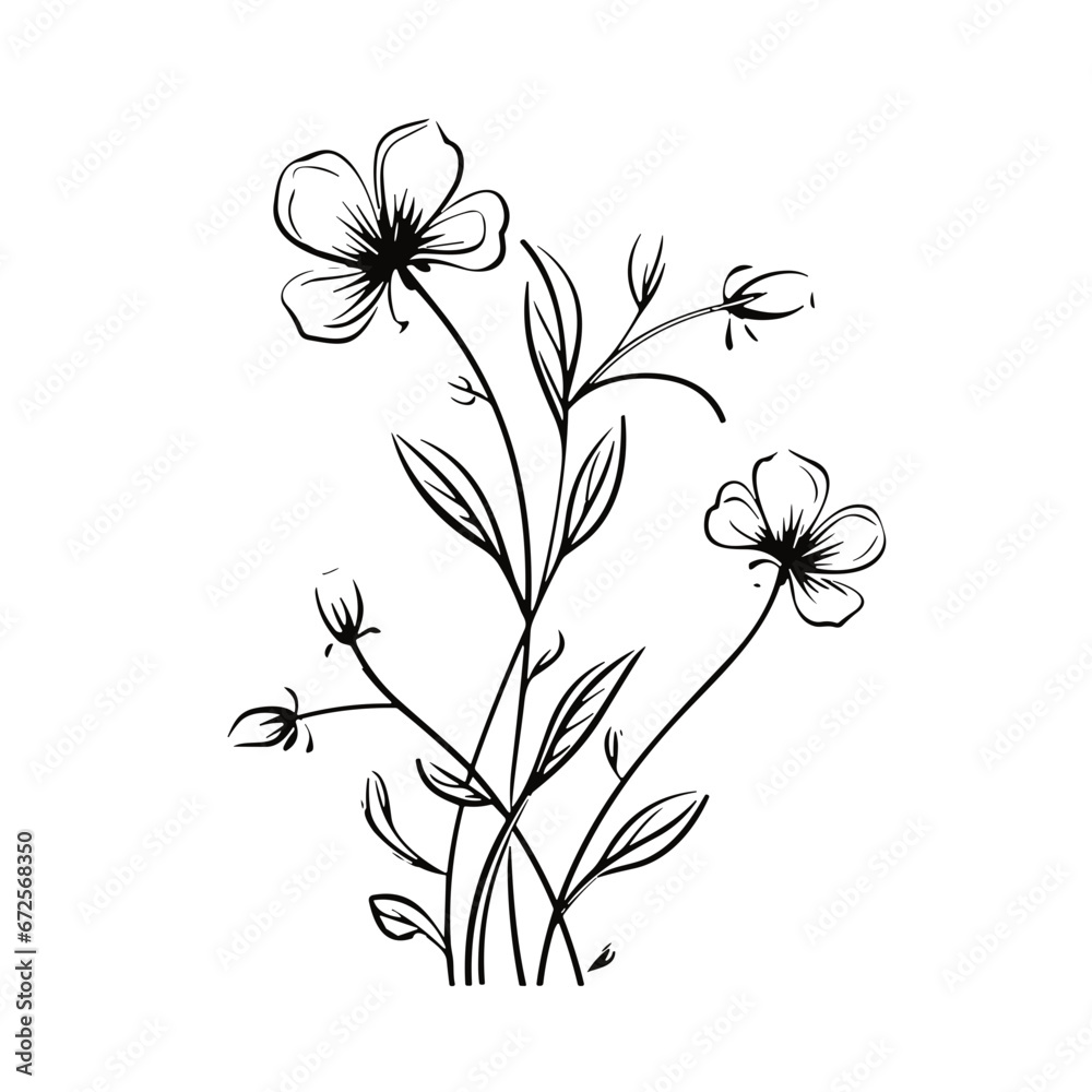 Flower silhouette, flower svg, flower png, floral svg, flower bouquet ...