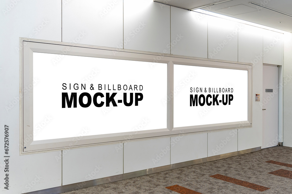 2 horizental Sign & Billboard Mock-Ups: Showcase Your Designs in High ...