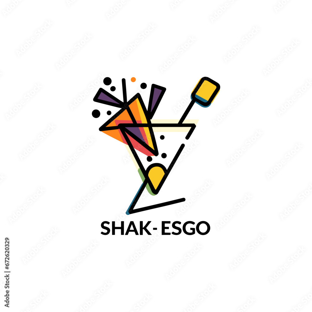 logo for company _ Shak Logo Design _ Drink Bar Logo _ Drink Logo _ Bar ...