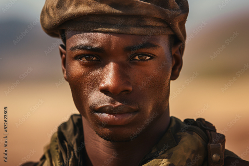 Brave Soldier in Military Uniforms, Illustrating the Grit and Honor ...
