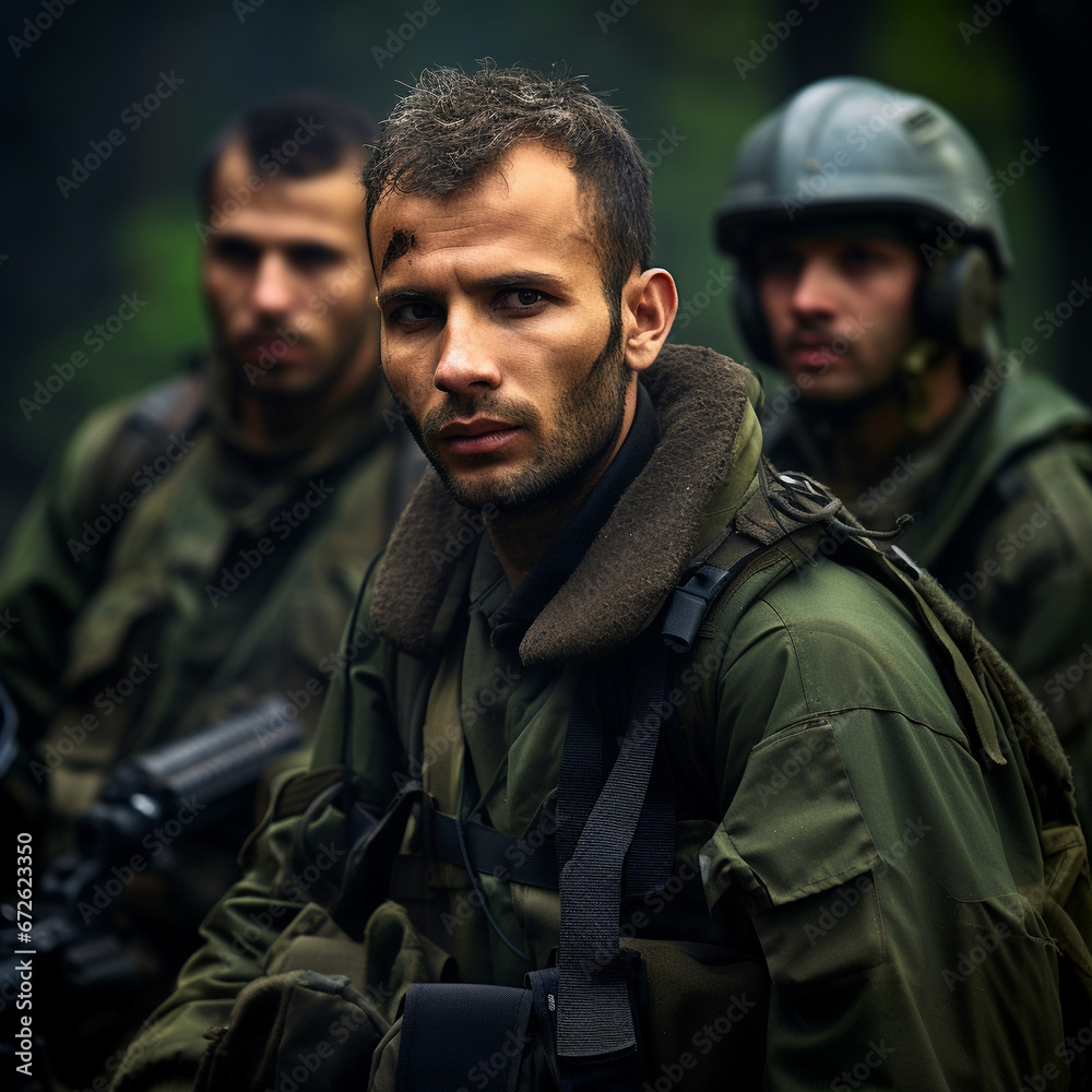 Brave Soldiers in Military Uniforms, Illustrating the Grit and Honor ...