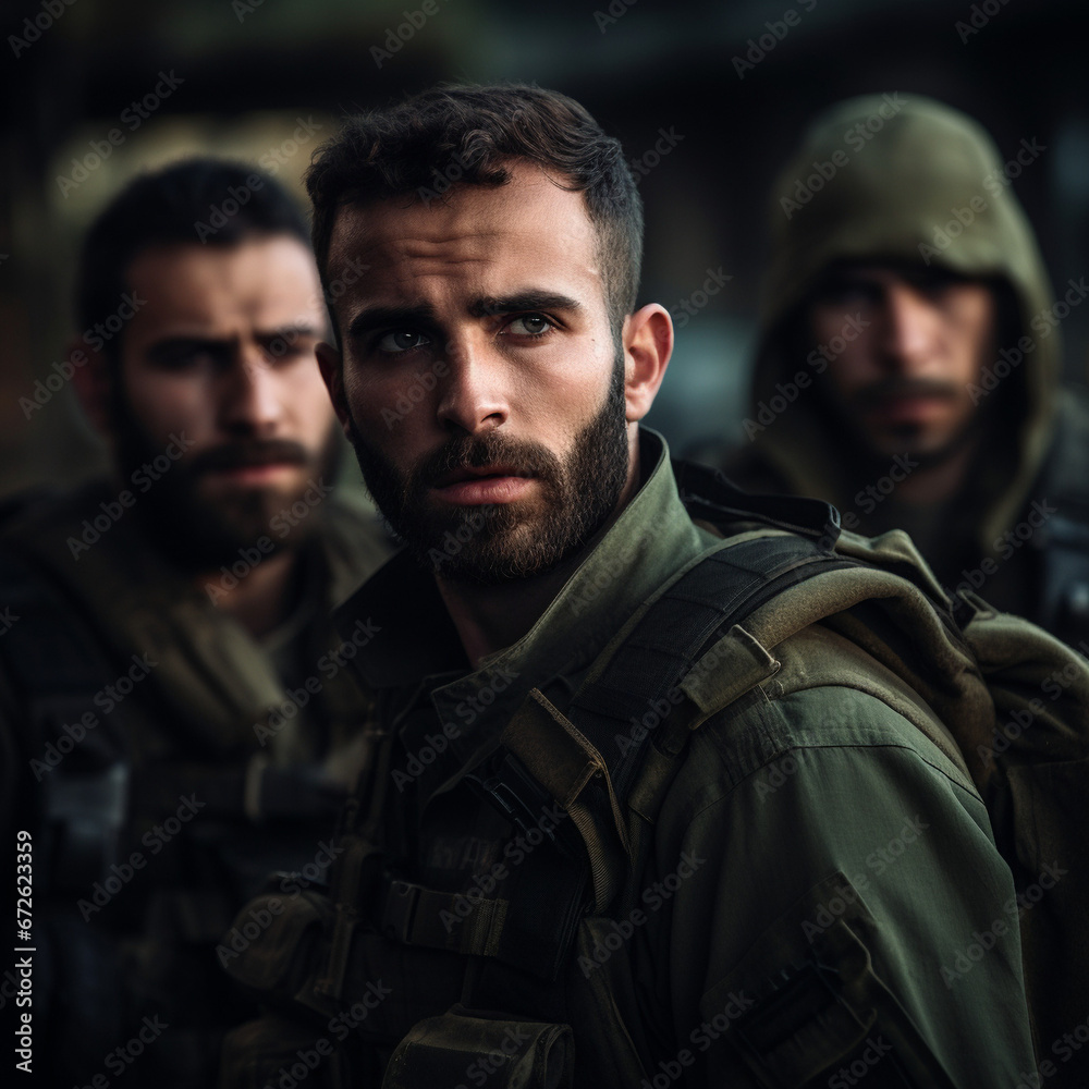 Brave Soldiers in Military Uniforms, Illustrating the Grit and Honor ...