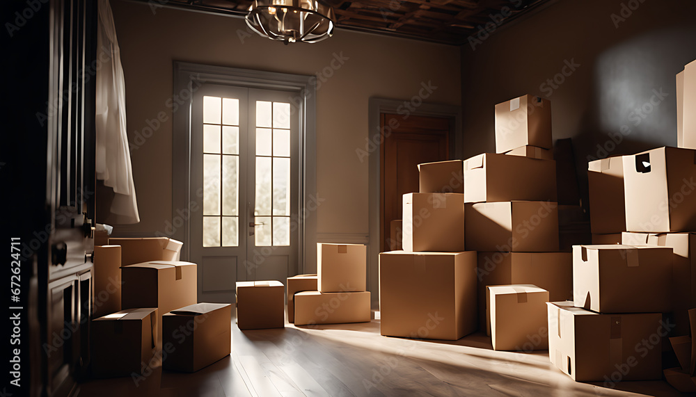 A small room is filled nearly floor to ceiling with a towering pile of ...