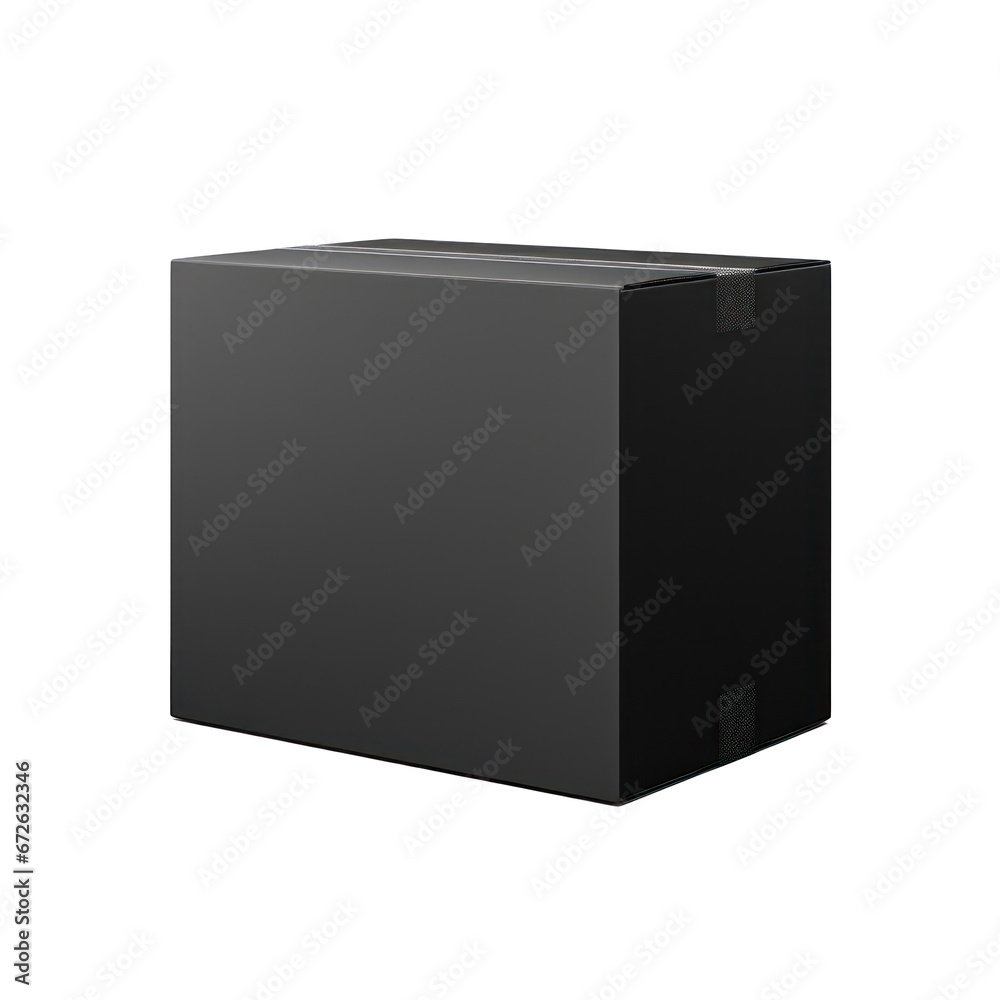 black box mockup isolated on transparent background,transparency Stock ...