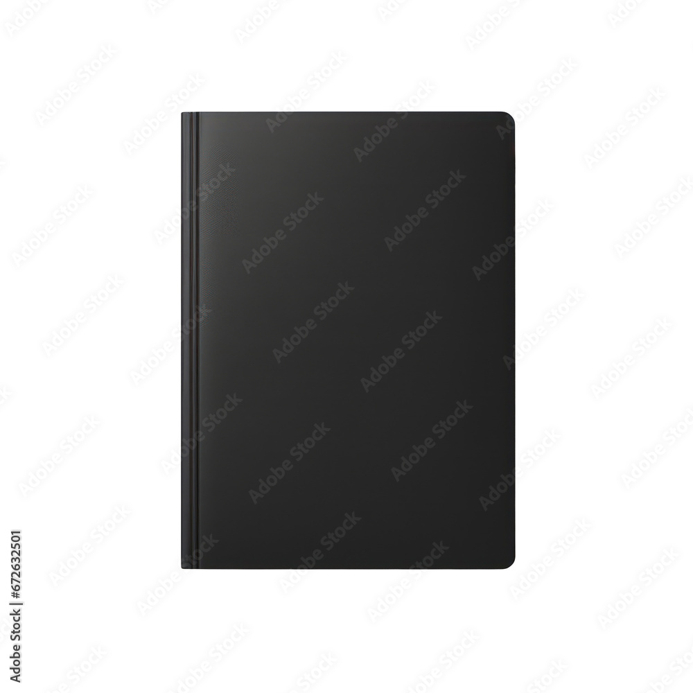 black notebook mockup isolated on transparent background,transparency ...
