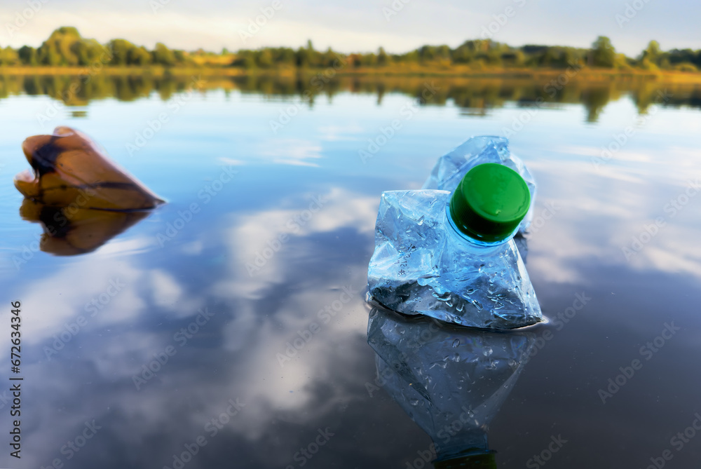 Marine plastic pollution from human activities at coastlines. Plastic ...