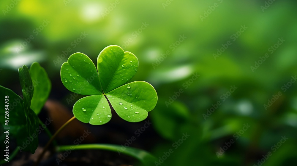 Vierblättriges Kleeblatt, Generative AI Stock Photo | Adobe Stock