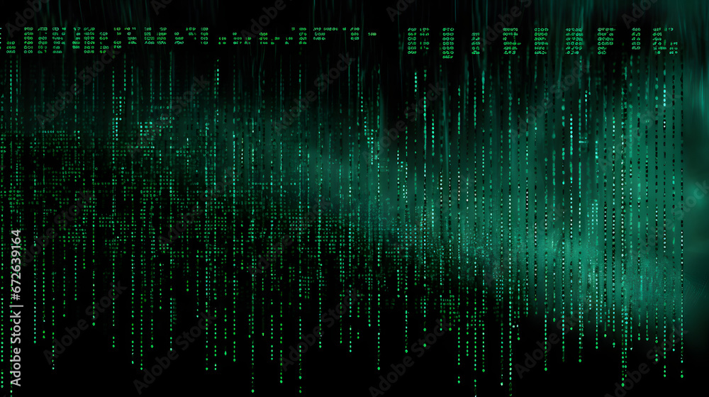 Matrix Code Digital Rain, technology background, concept for banner ...