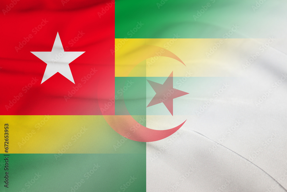 Togo and Algeria state flag international negotiation DZA TGO Stock ...