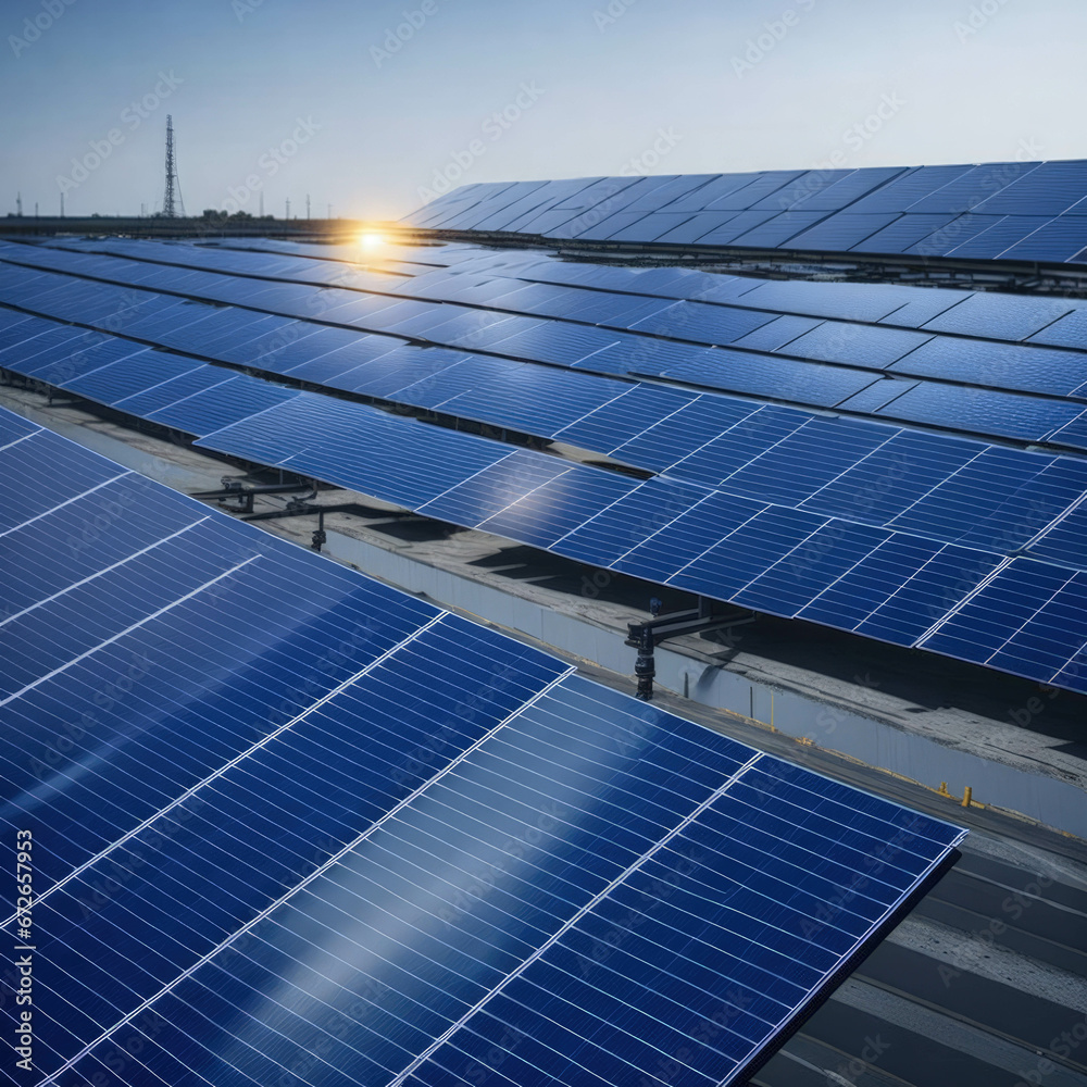 Architectural Detail of Metal Roofing on Commercial Construction Solar ...