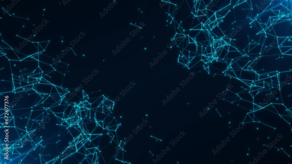 Abstract Digital Connection Dots And Lines Technology Background Network Connection Structure