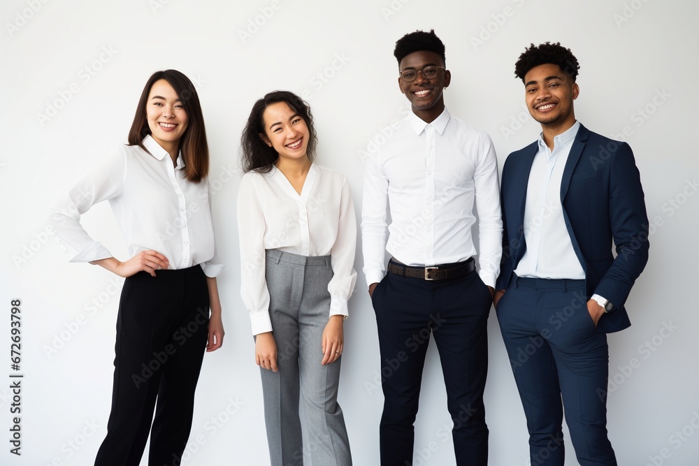 Age and Culture Unite: A Multicultural Business Team, Smartly Dressed ...