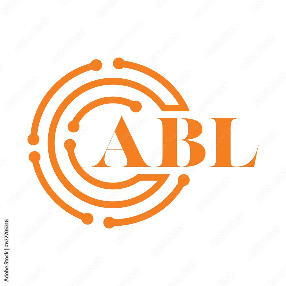 ABL letter design.ABL letter technology logo design on white background ...