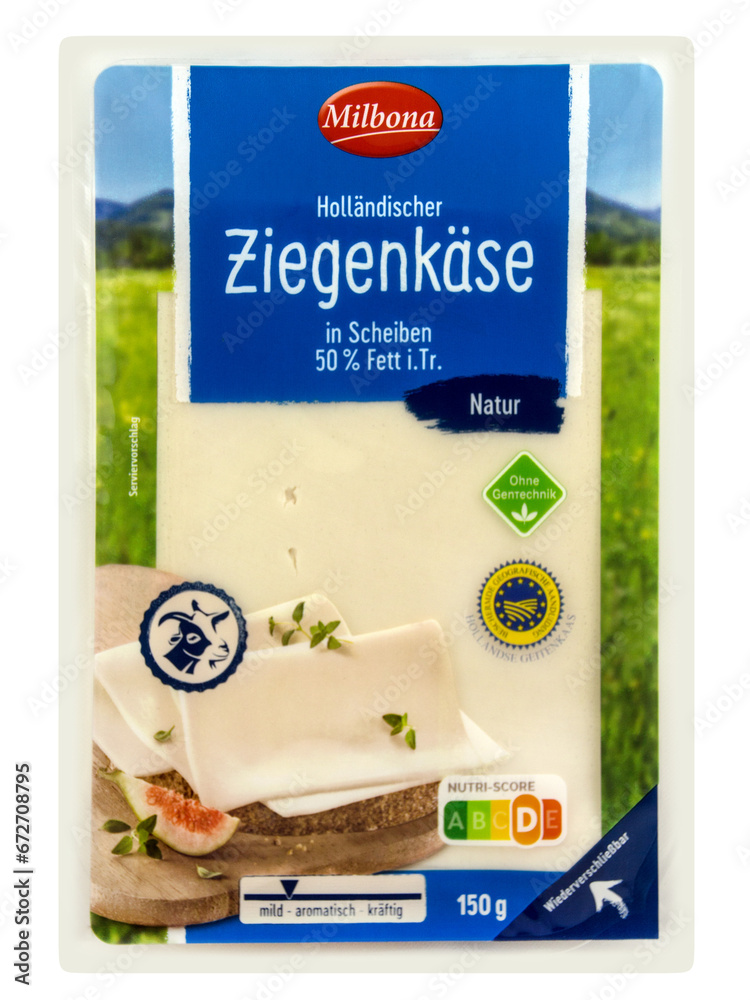 Milbona Ziegenkäse in Scheiben Hintergrund transparent Stock Photo | Adobe Stock