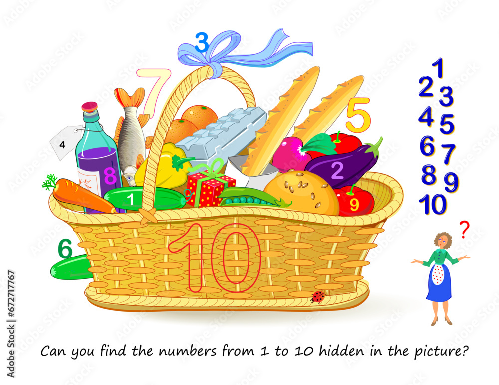 Logic puzzle game. Math education for young children. Can you find the ...