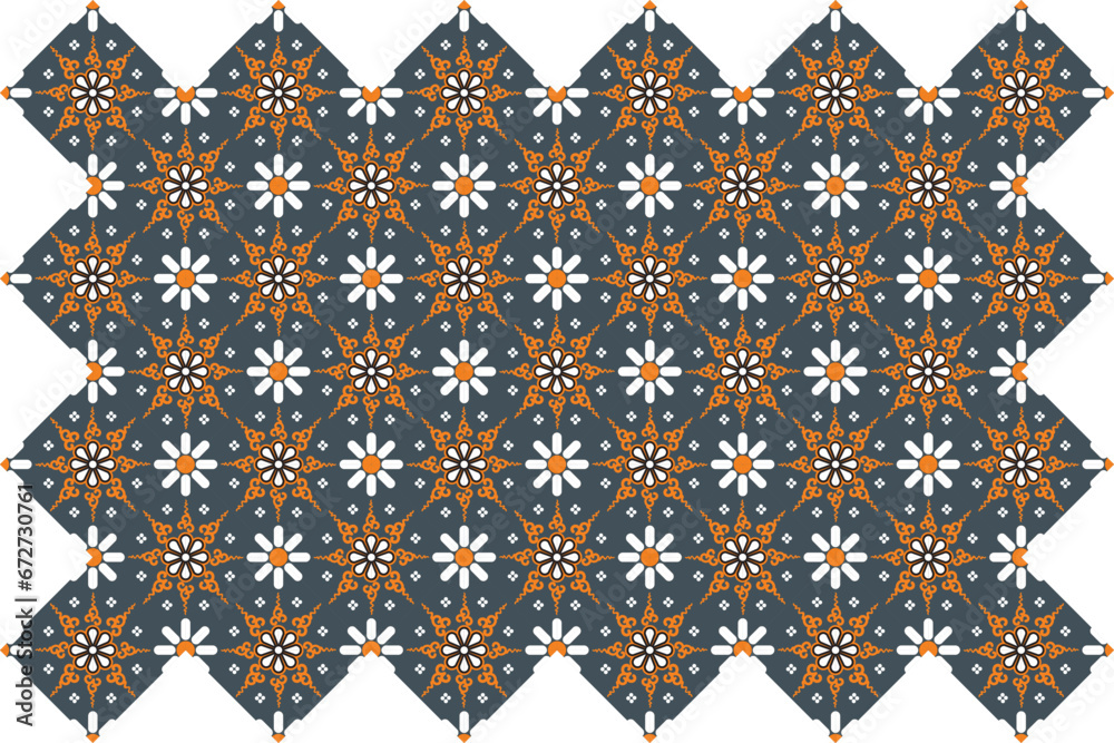 Vector design of Traditional Batik pattern from Jogjakarta, Indonesia ...