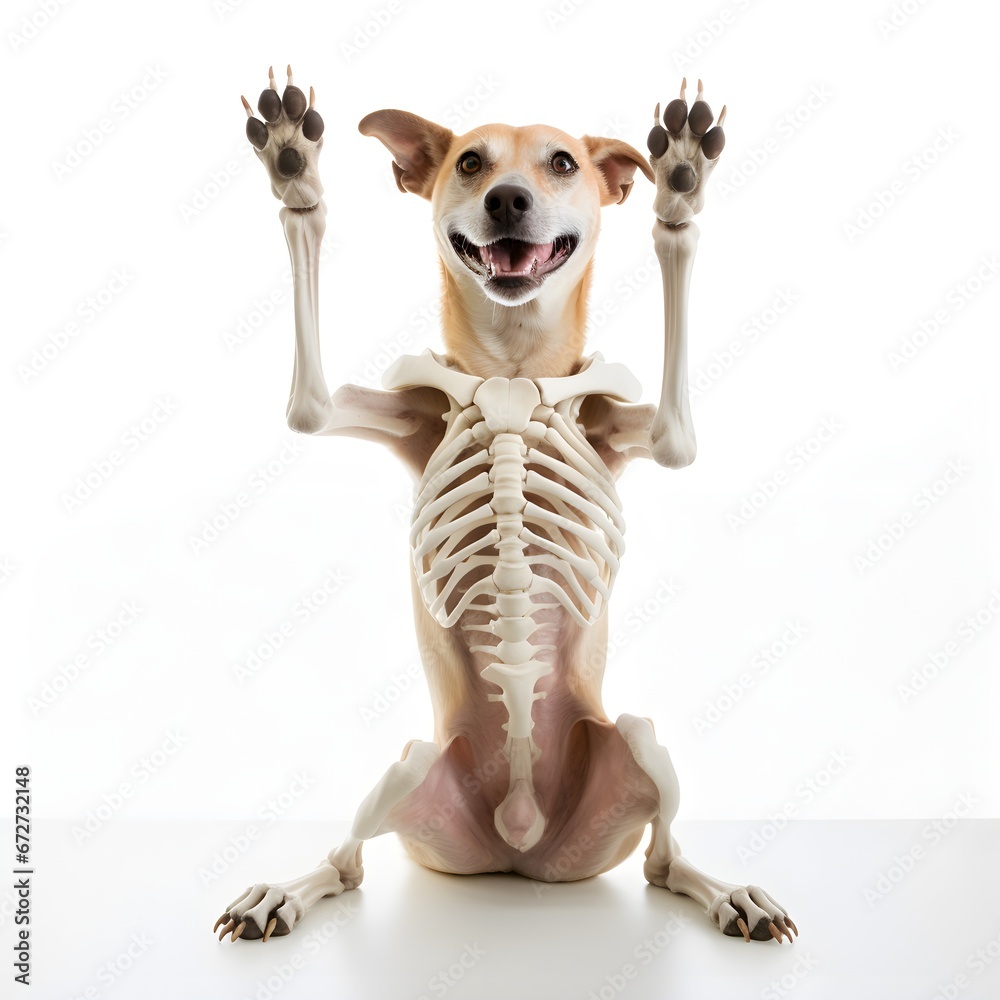 3d rendered medically accurate illustration of the dog skeleton ...