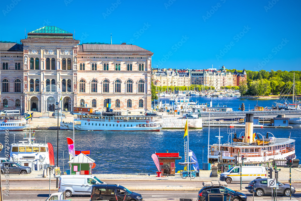 Stockholm harbor and waterfront of Sodermalm island view Stock Photo ...