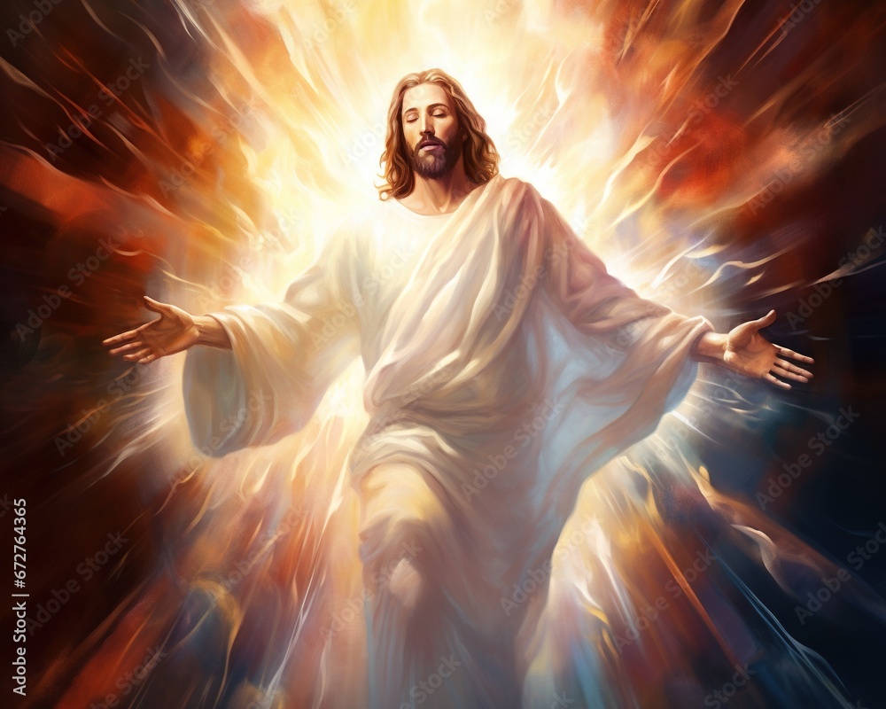 Jesus Christ Christian God has divine mercy. Stock Illustration | Adobe ...