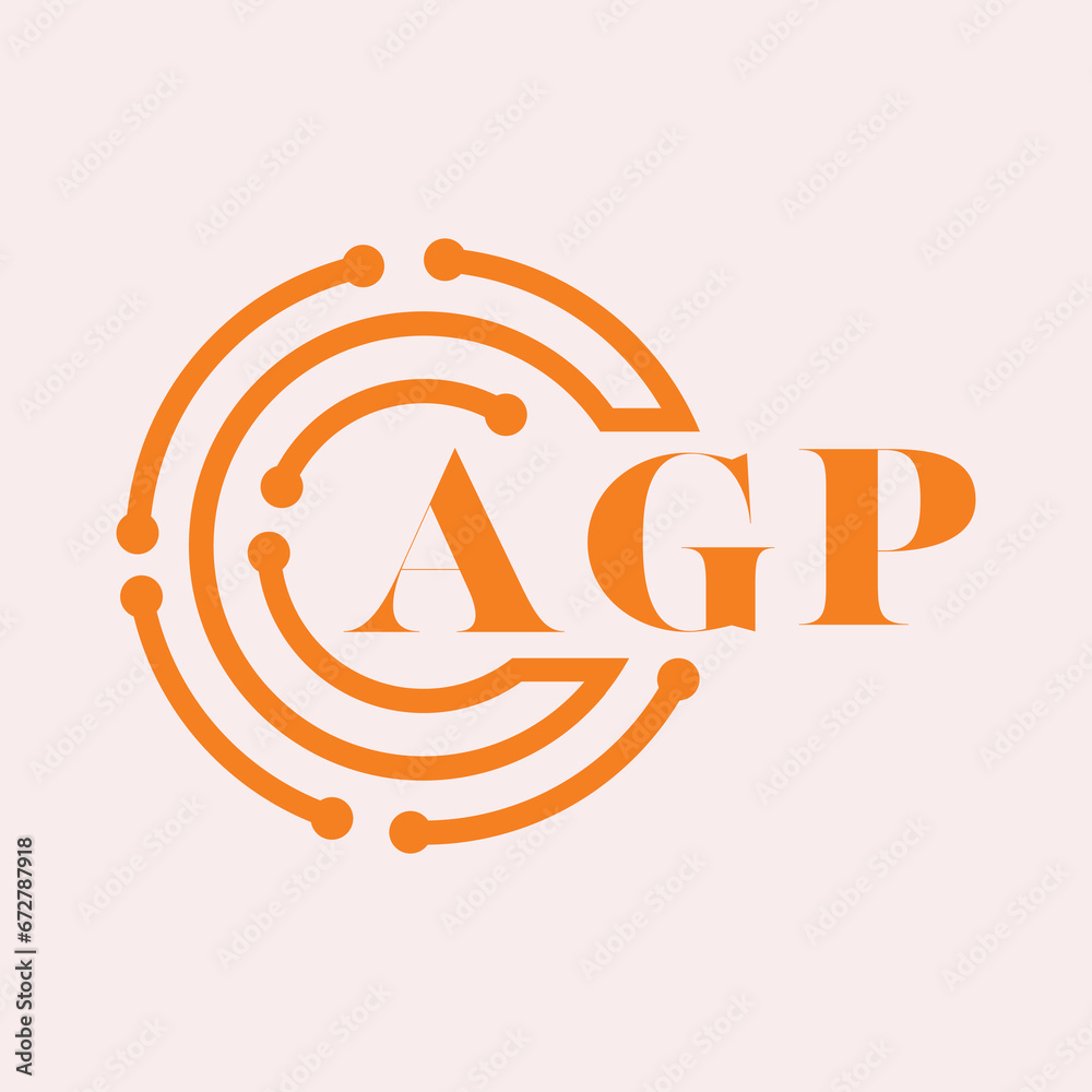AGP letter design.AGP letter technology logo design on white background.AGP Monogram logo design ...