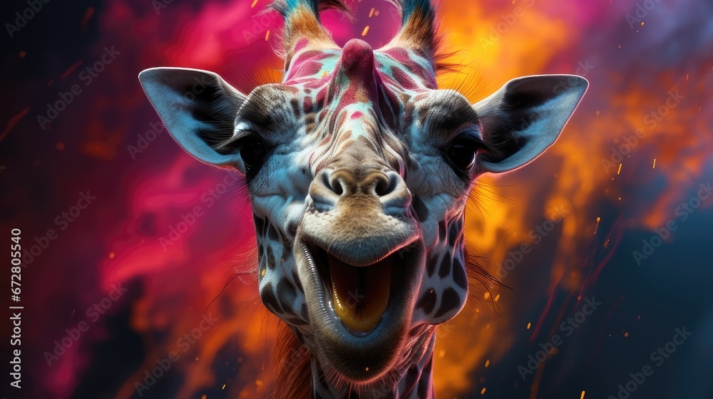 Furious Giraffe. A Majestic and Intimidating African Wildlife Encounter ...