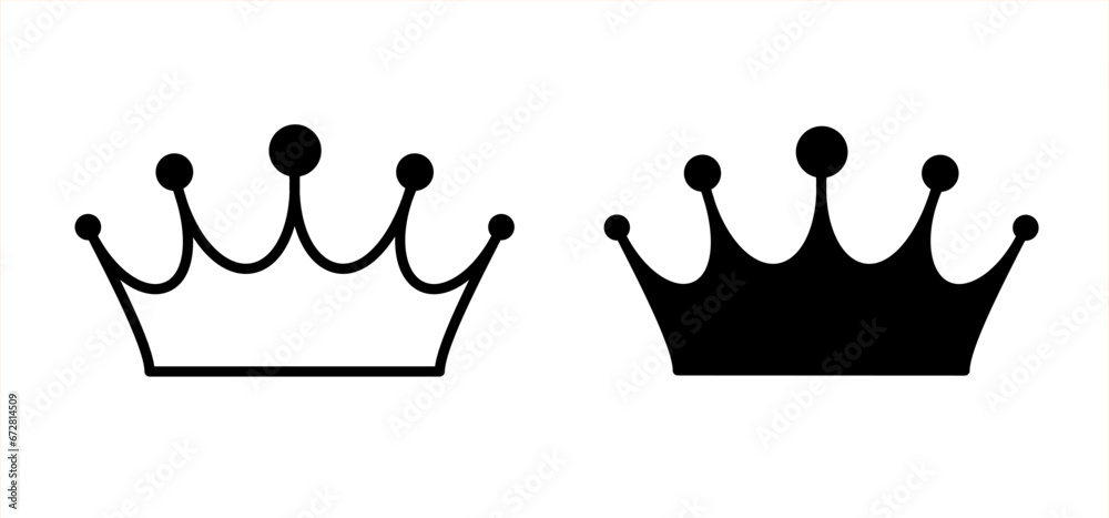 Cartoon sketch crown. Graffiti crown icon, Queen or king crowns. Royal ...
