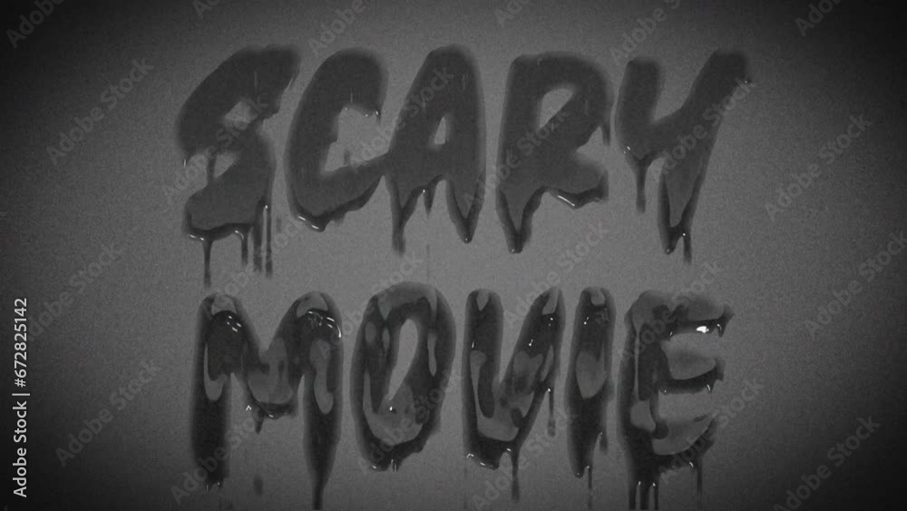 Scary movie vintage title, nostalgic style of black and white retro ...