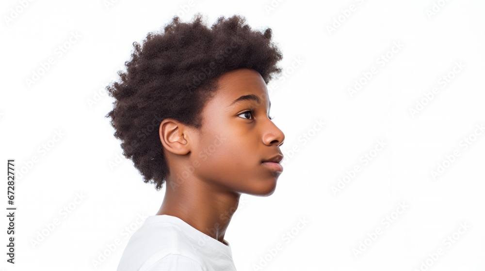 closeup photo portrait of a handsome young black african afro american ...
