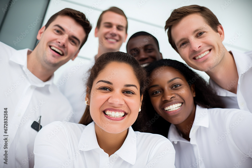 Happy Employees From Different Backgrounds and Races Celebrating ...