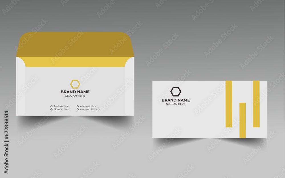 Creative Modern invitation dl Envelope Design template with die cut ...