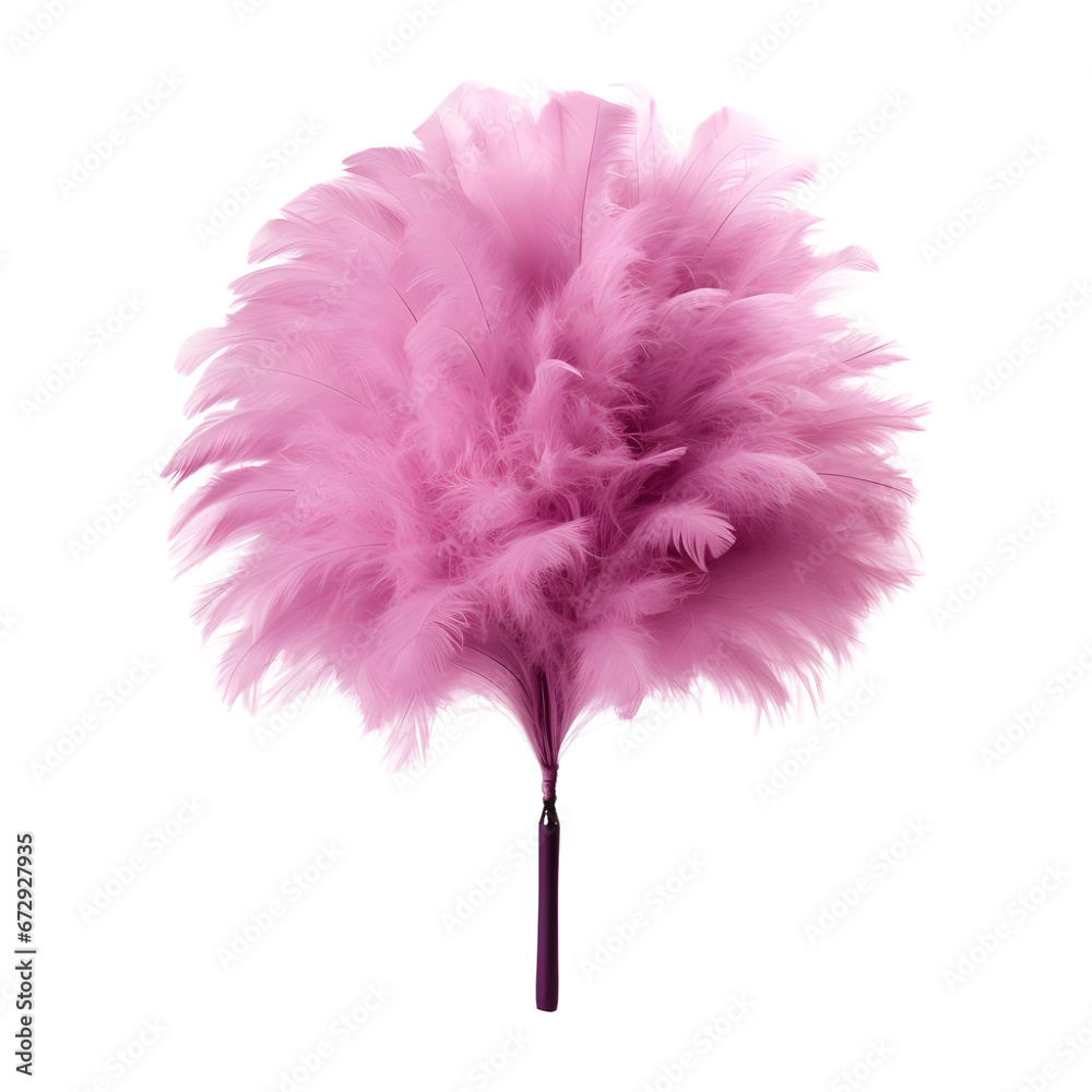 Pink feather duster (PNG) isolated on a transparent and white ...