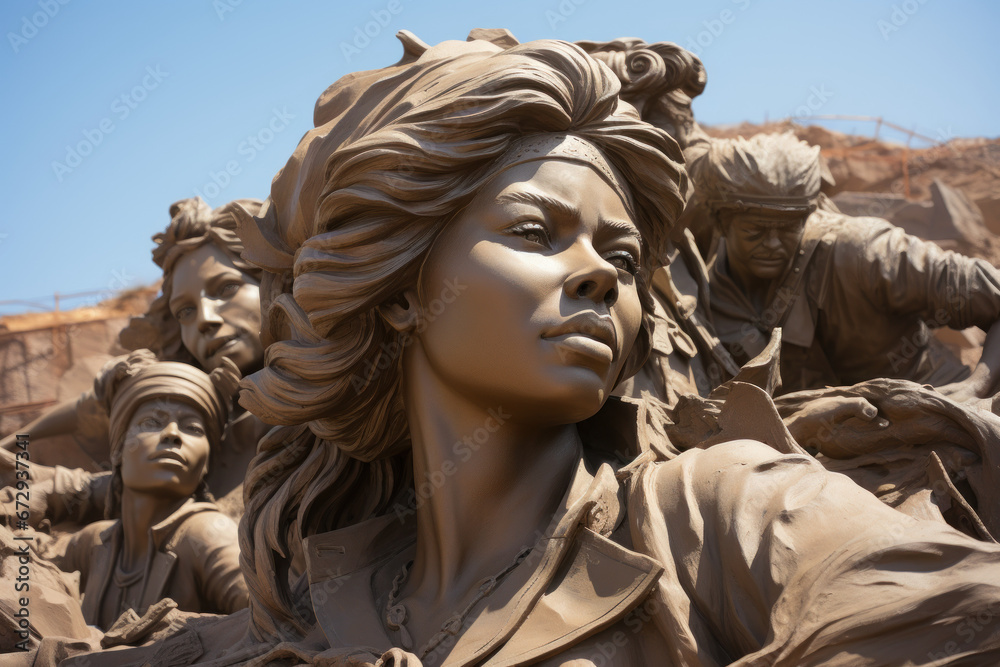 The construction of a monument honoring the heroes and heroines of ...