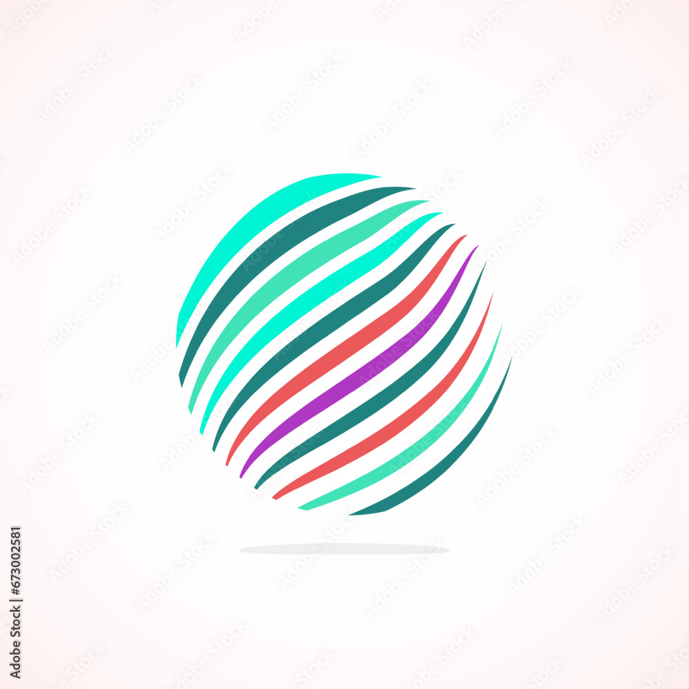 Abstract circle logo - minimalist emblem, timeless and universal shape ...