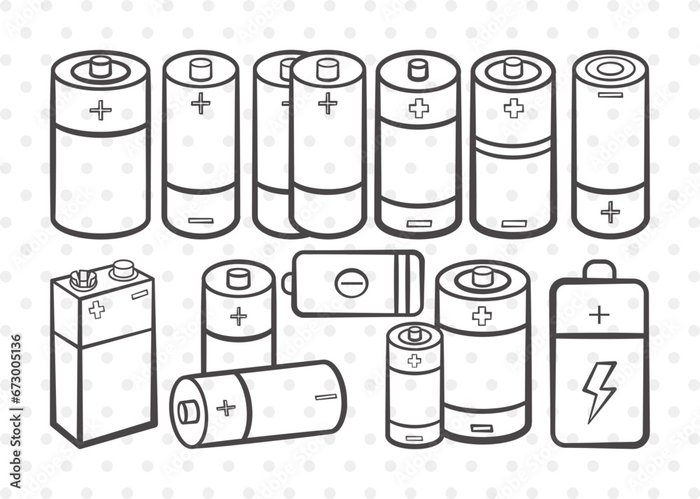 Battery Clipart SVG Cut File | Electric Battery Svg | Energy Battery ...