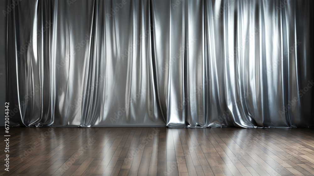 Silver gray curtain backdrop, metallic color for backdrop in studio ...
