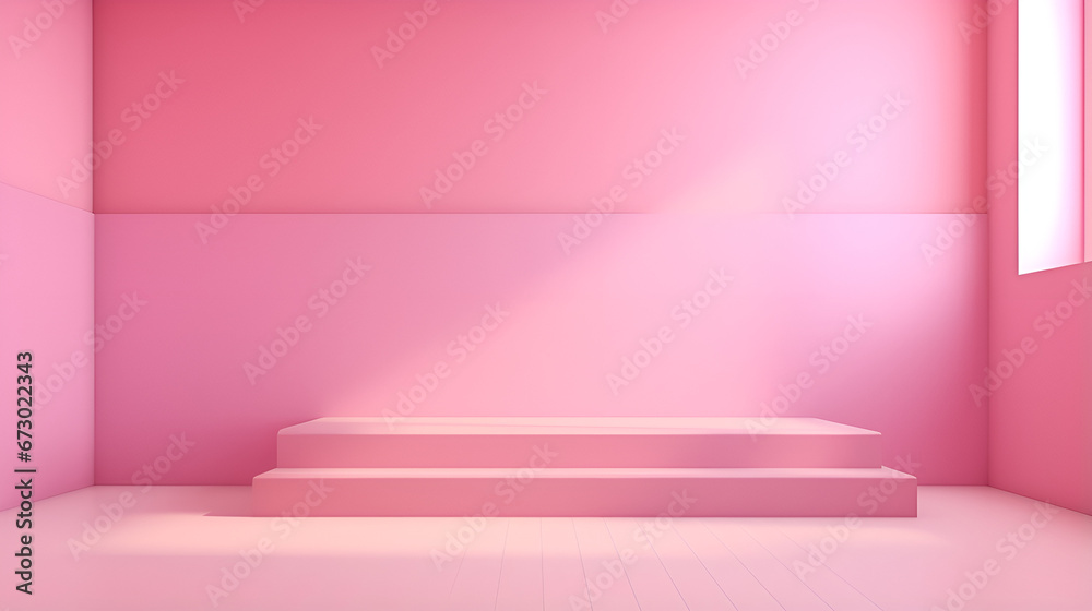 room with pink wall and floor.Elegant Pink Room Background Stock Photo ...