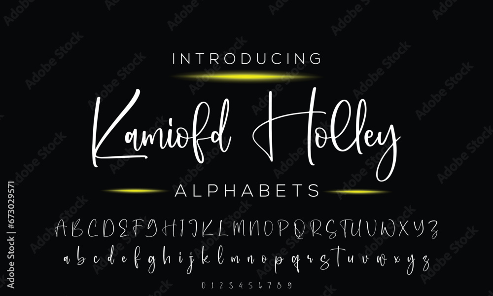 Hand drawn vector alphabet. Script font. Isolated letters written with marker, ink. Calligraphy ...
