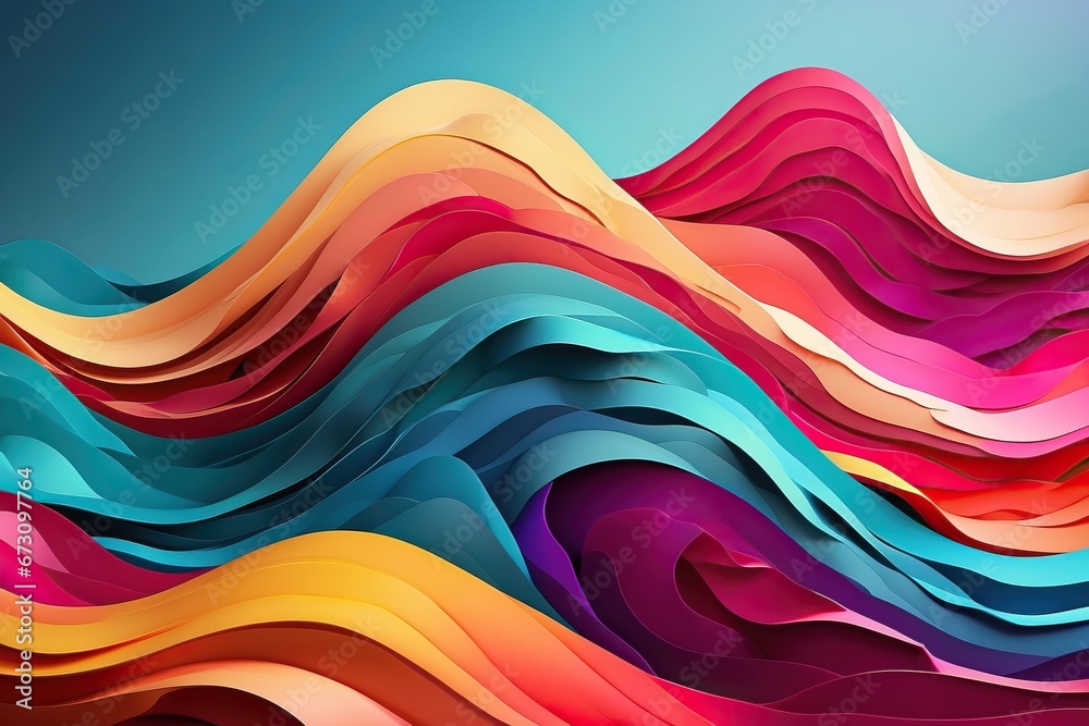Creating harmony with color gradients in abstract wave backgrounds Stock Illustration | Adobe Stock
