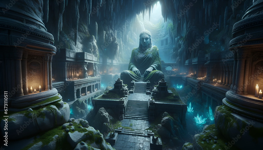 Realistic and cinematic 4K ultra-detailed visualization of an enigmatic ...