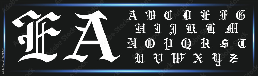 EA Luxury Minimal style alphabet fonts . Modern abstract vector ...