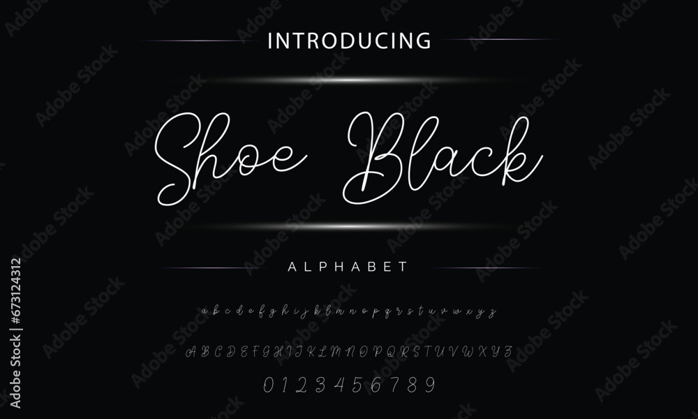 Shoe Black signature Font Calligraphy Logotype Script Brush Font Type ...