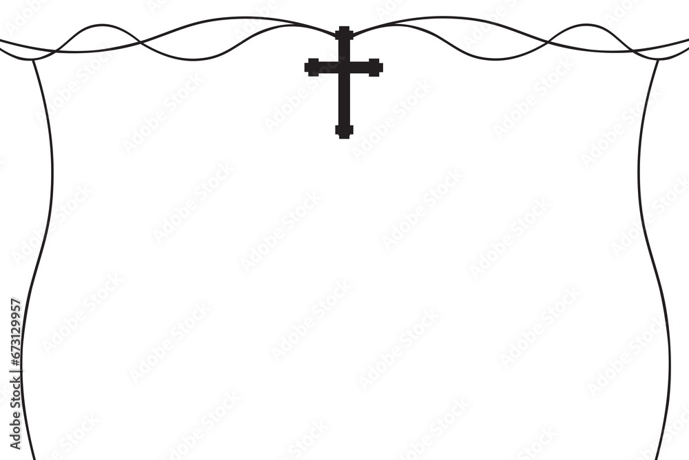 obituary or event, church - vector frames, modest style for funeral ...