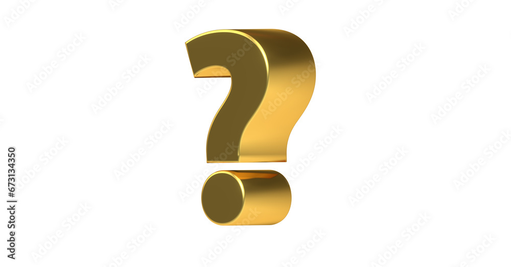 ภาพประกอบสต็อก exklusives plakatives gold metallisches Fragezeichen 3D ...