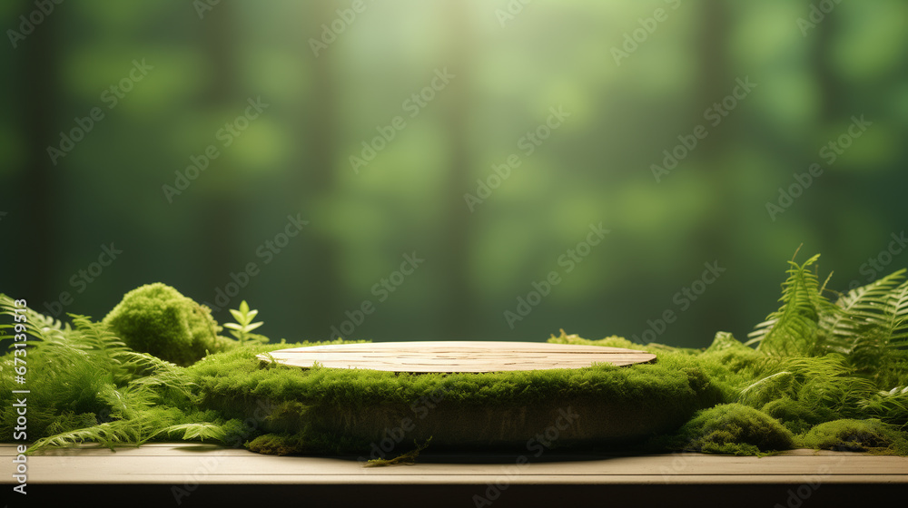 eco platform podium product presentation background Stock Illustration | Adobe Stock