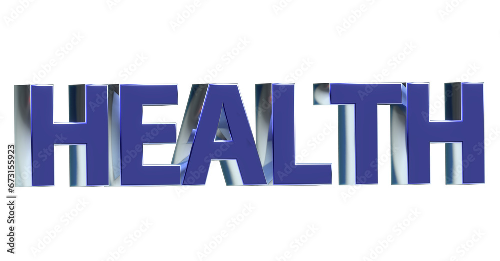 Health Gesundheit blaue plakative exklusive 3D-Schrift, Wohlbefinden ... Health Gesundheit blaue plakative exklusive 3D-Schrift, Wohlbefinden ...