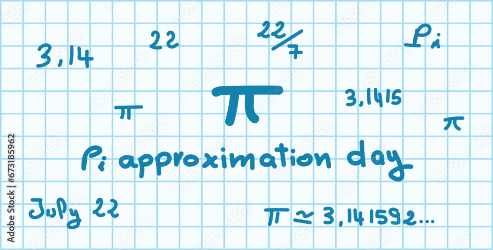Approximate number of pi. Value of pi in mathematics. Happy international day of mathematics ...